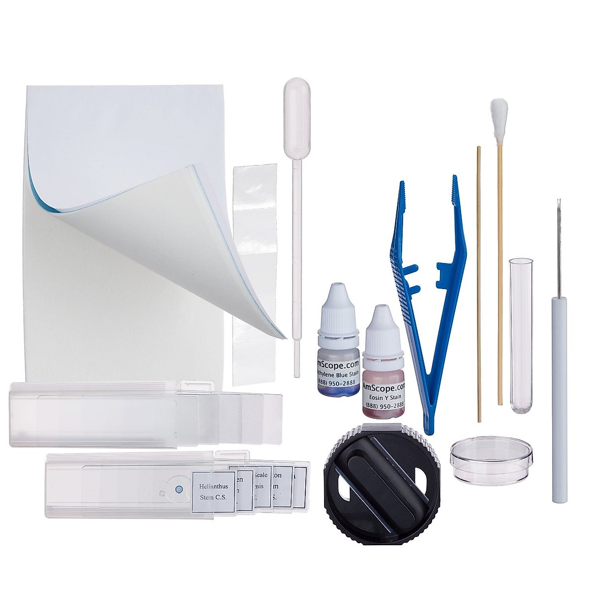 AmScope - Compound Microscope Accessory and Book Kit: Preparation and Culturing - AK-MSP02