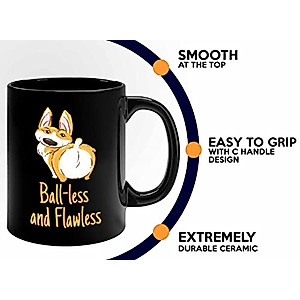 Bubble Hugs Veterinarian Coffee Mug 11oz Black - Ball Less and Flawless - Med Tech Animal Lover Pet Veterinary Groom Dog Cat Doctor