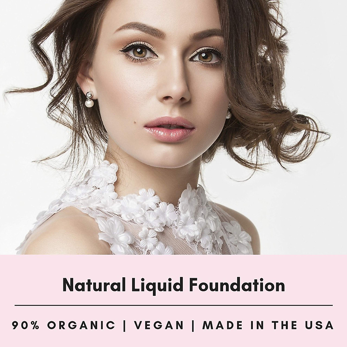 Mom's Secret 100% Natural Foundation, Organic, Vegan, Aloe Based, Natural Sun Protection, Gluten Free, Cruelty Free, Made in the USA, 1FL Oz. (Nude)