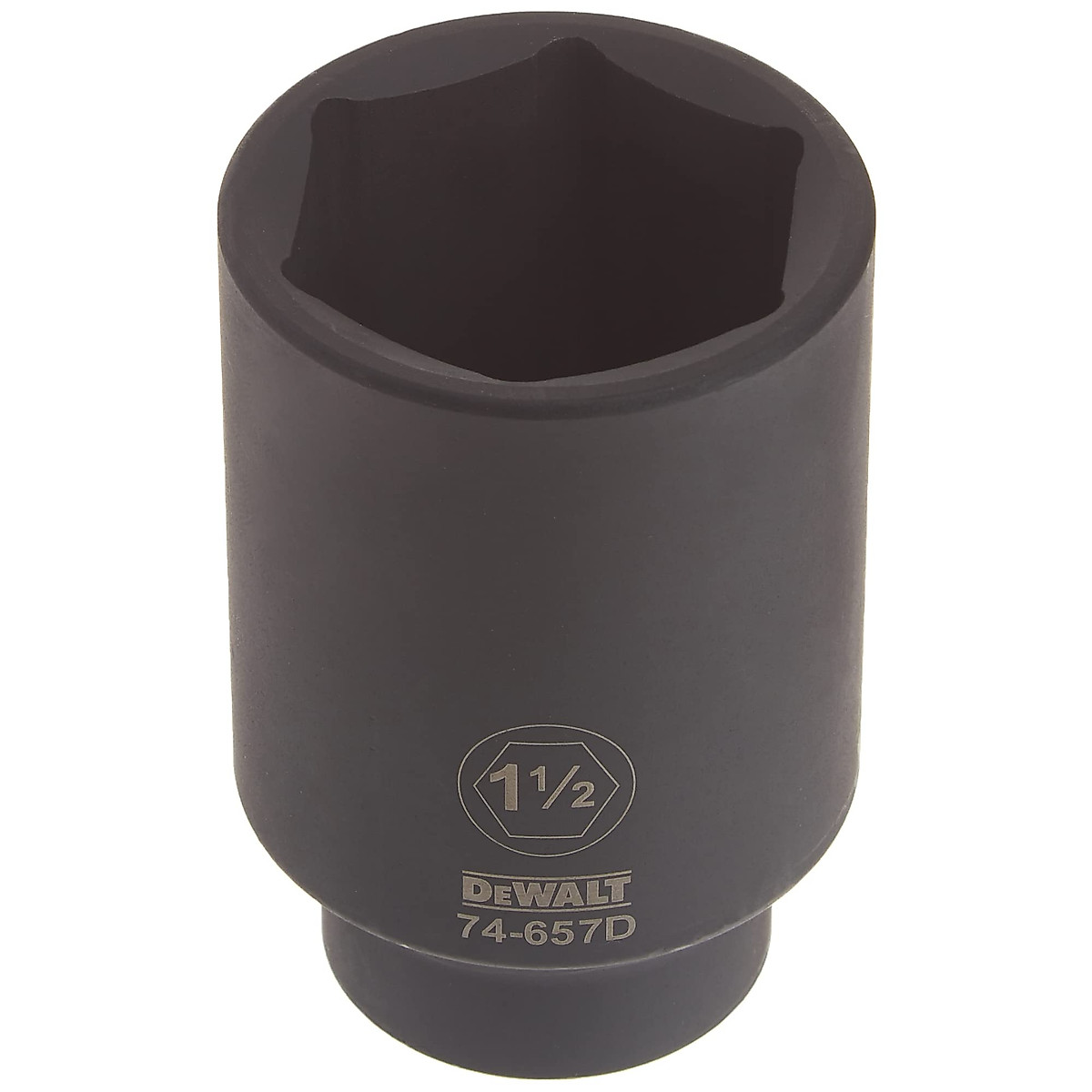 DEWALT Deep Impact Socket, SAE, 1/2-Inch Drive, 1-1/2-Inch, 6-Point (DWMT74657OSP)