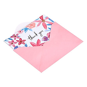 Amazon Basics Thank You Cards, Floral, 48 Cards and Envelopes