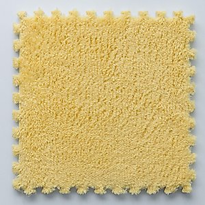 20 Pcs 20 Square Feet Foam Interlocking Plush Carpet Tiles with Border,12x12in Square Play Fluffy Floor Mat Anti-Slip Soft Floor Protection Area Rugs(Color:Yellow)