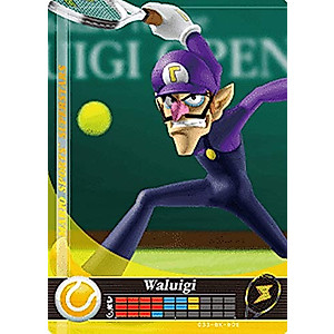 Nintendo Mario Sports Superstars Amiibo Card Tennis Waluigi for Nintendo Switch, Wii U, and 3DS