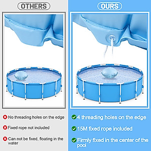 Pool Air Pillows for Above Ground Pools & Patio Furniture Cover Airbag - 4ft Dia. Winter Closing Winterizing Kit with Ropes, Thicken PVC Ice Equalizer Support Swimming Pool Covers