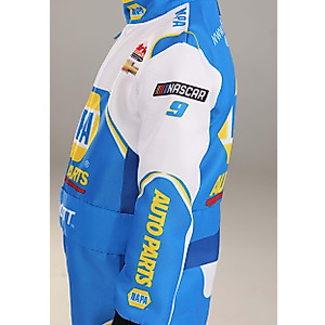 Fun Costumes NASCAR Kids Chase Elliott Suit Boys, Blue Race Car Driver Halloween X-Large