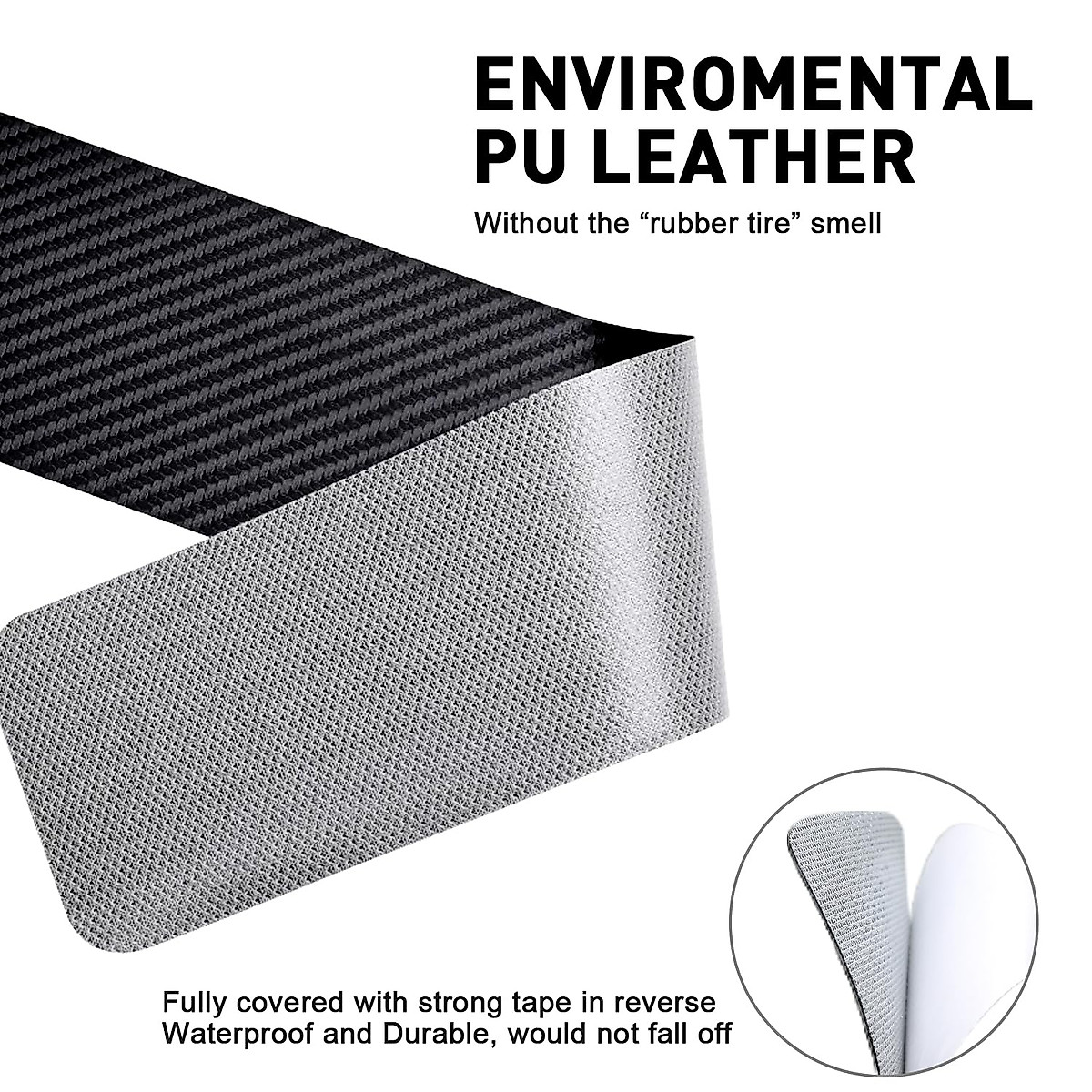 REMOCH Door Sill Protector for Dodge Charger Challenger Durango Accessories Car Door Entry Guard Sill Protector with Plastic Scraper Carbon Fiber Leather Threshold Stickers（Red, 4PCS）