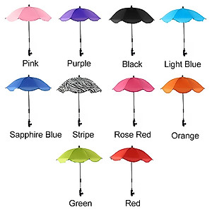 Xiaokeis Baby Stroller Umbrella Portable Folding Sun Umbrella Pushchair Parasol Umbrella Universal Clip Fixing Device Detachable Infant Sun Protection Umbrella for Pram,Pushchair Buggy(Orange)