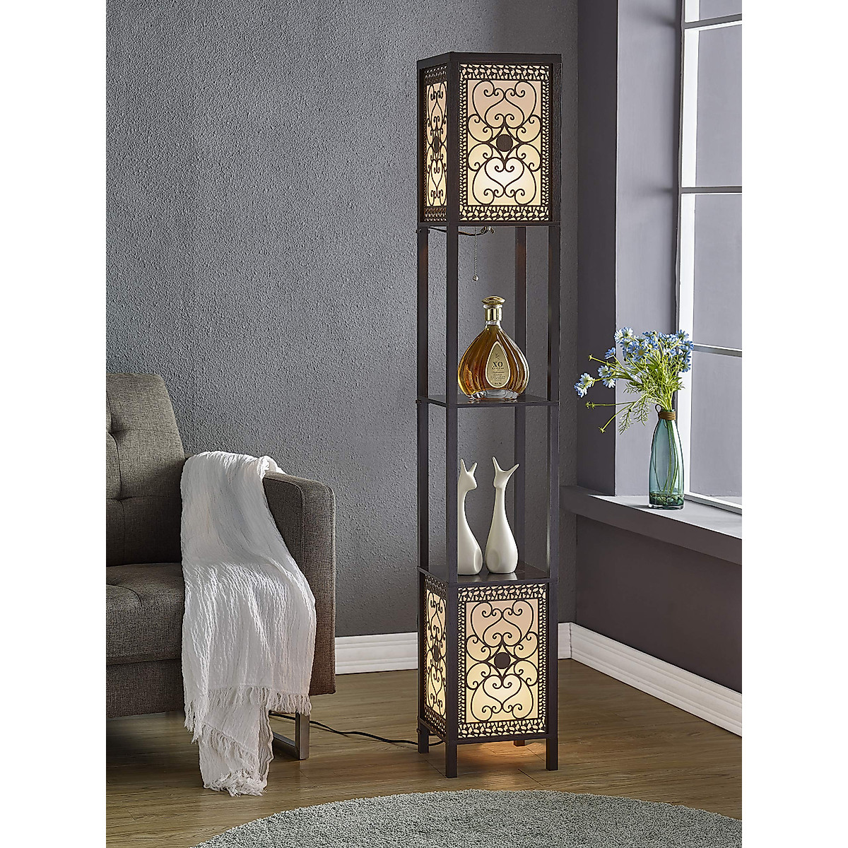 Artiva USA "Infinity Heart 2-Light Shelf Floor lamp