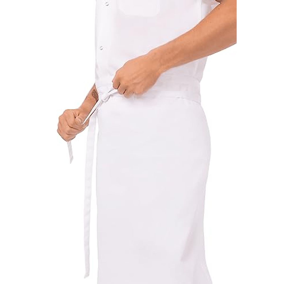 Chef Works Unisex Full-Length Chef Apron, White, One Size