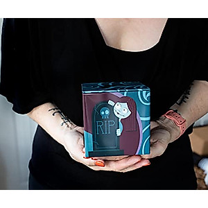 Disney The Nightmare Before Christmas Jack Skellington 4-Inch Tin Storage Box Cube Organizer with Lid | Basket Container, Cubby Cube Closet Organizer, Home Decor Playroom Accessories