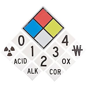 SmartSign NFPA Adhesive Label Kit (Placard, Digits & Symbols) | 8.5" Tall (Tip-to-Tip) Diamond Laminated Vinyl, 6" x 6"