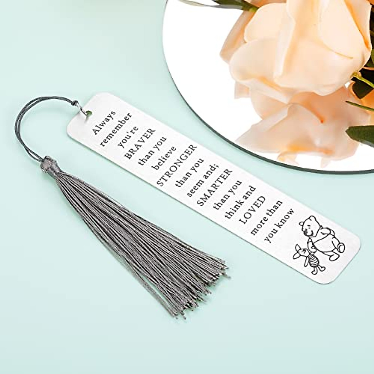 Inspirational 2023 Graduation Gifts for Women Men Bookmark with Tassel Christmas Birthday Gift for Son Daughter Wife Husband BFF Encouragement Gift for Teen Boys Girls Book Mark for BookLover Bookworm