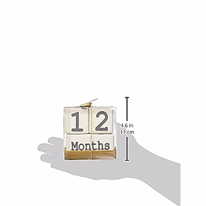 Mud Pie Milestone Blocks, White/Blue