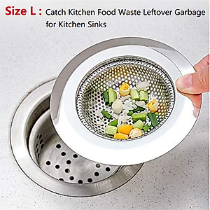 Bathtub Drain Strainer 3-Pack, Shower Drain Hair Catcher, Sink Strainer for Kitchen and Bathroom, Hair Strainer/Trap for Bathtub Drain Cover Size from 2.16'' to 4.5''