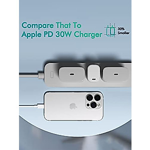 [2 Pack] 30W USB C Power Adapter Charger - for Google Pixel Charger 7/6,iPhone 14/14 Pro/14 Pro Max/13/13 Mini/13 Pro/13 Pro Max/12,Samsung Galaxy S21/S22,Note 20,iPad Pro 12.9/11 inch,MacBook Air