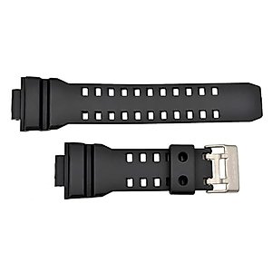 Casio Watch Band GD-350 Black Resin Strap for G-shock Vibrator Watch.