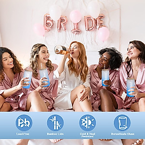 pengtai Bridesmaid Gifts,Bridesmaid Proposal Gifts,Will You Be My Bridesmaid Box,Bachelorette Party Gifts for Bridesmaid,20oz Coffee Glass Tumbler