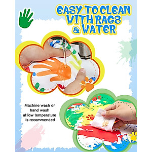 Lictin 2 Pack Kids Apron for Girls Boys Art Aprons for Cooking, Waterproof Art Apron with Pockets for Kids Painting Cooking Baking (4-12 Years)