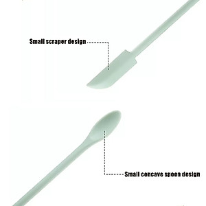 Small Silicone Spatulas - Makeup reusable beauty spatula - Mini rubber tiny nonstick cookware for cosmetics, spoonula,Jar bottles,food scraper, milk, coffee, Home kitchen cooking utensils set - 6 Pack