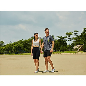 Vsufim Quick-Dry Water Sports Barefoot Shoes Aqua Socks for Swim Beach Pool Surf Yoga for Women Men (8.5 Women/7.5 Men)