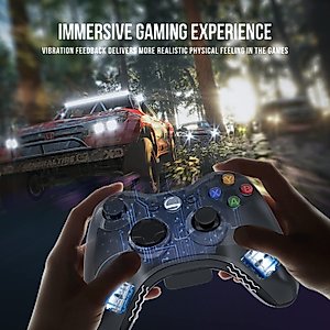 ASTARRY Wireless Controller Compatible with Xbox 360, 2.4GHZ Game Controller Gamepad Joystick Compatible with Xbox & Slim 360 PC Windows 7, 8, 10 (BLACK)