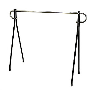 Only Hangers - Economy Single Rail Garment Rack - Low Cost Single Bar Black Beauty Clothing Rack Display Fixture - 54" Height x 60" Length