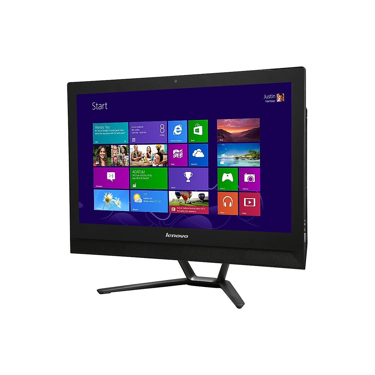 Lenovo C50-30 F0B1007QUS - All-in-One PC / 23" Multi-Touch Screen / Intel Core i3 4005U (1.70GHz) / 4GB DDR3 RAM / 500GB 7200RPM HDD / Windows 8.1