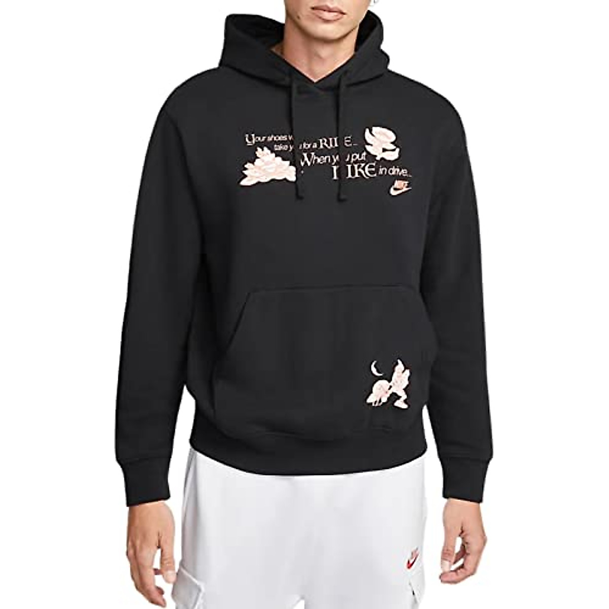 Nike Sportswear Men's Hoodie Athletic Pullover (as1, alpha, m, regular, regular, Standard, Black)