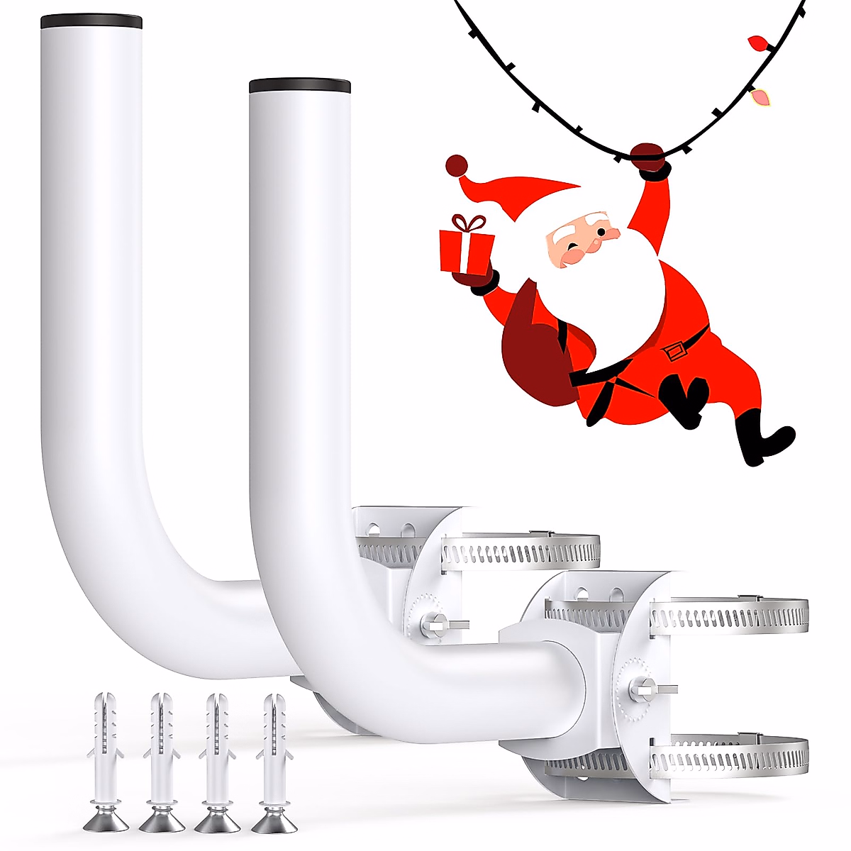 Universal Wireless Bridge Bracket Mount, ULNA Pole and Wall-Mounted Mount for Outdoor Point to Point AP Access Point Client Bridge CPE, Antenna Mounting Pole Bracket (2-Pack)