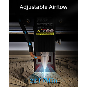 Creality Official Air Assist for CR-Laser Falcon 10W, 22 L/min Adjustable Air Assist Pump, for Laser Cutter and Engraver, Blow Away Smoke and Dust, Reduce Surface Temperature, Keep Cutting Clean