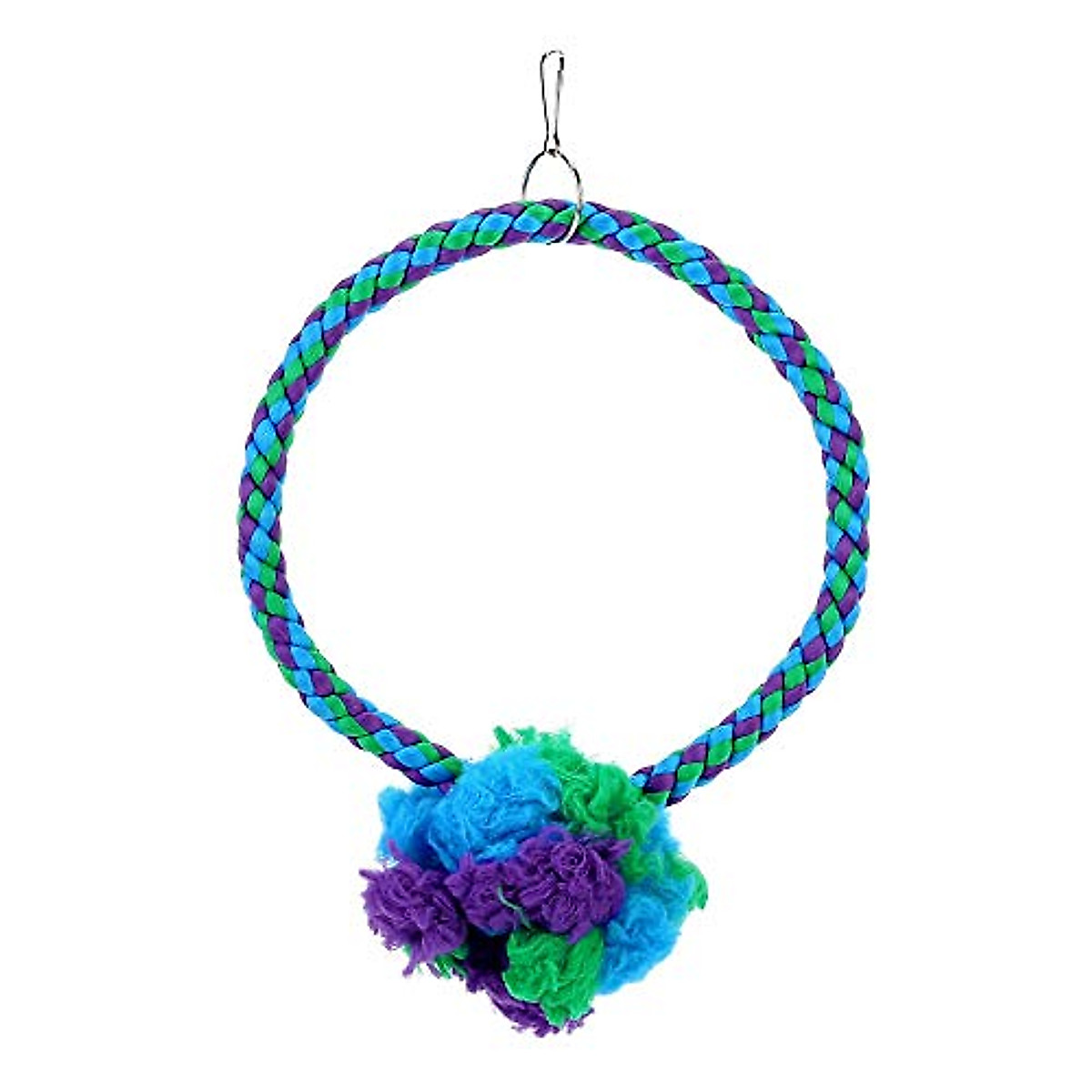 Mogoko 4 Pcs Bird Paw Grinding Perches Kit, Wooden Parrot Nail Grinding Stick and Rope Swing Toys for Parakeets Cockatiels, Conures, Macaws, Love Birds, Finches