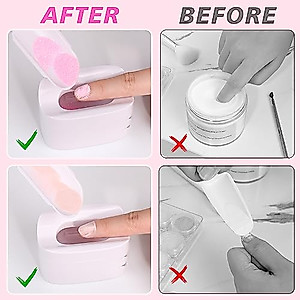 Dip Powder Recycling Tray System, Portable Dip Powder Nail Kit Starter Set with Scoop, Nail Dust Brush, Metal Dual Head Cuticle Pusher and Nail File, Dipping Nail Art Manicure Accessories Makeup Tool