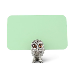 Vagabond House Pewter Owl Place Card Holder/Cheese Markers 1 inch Wide