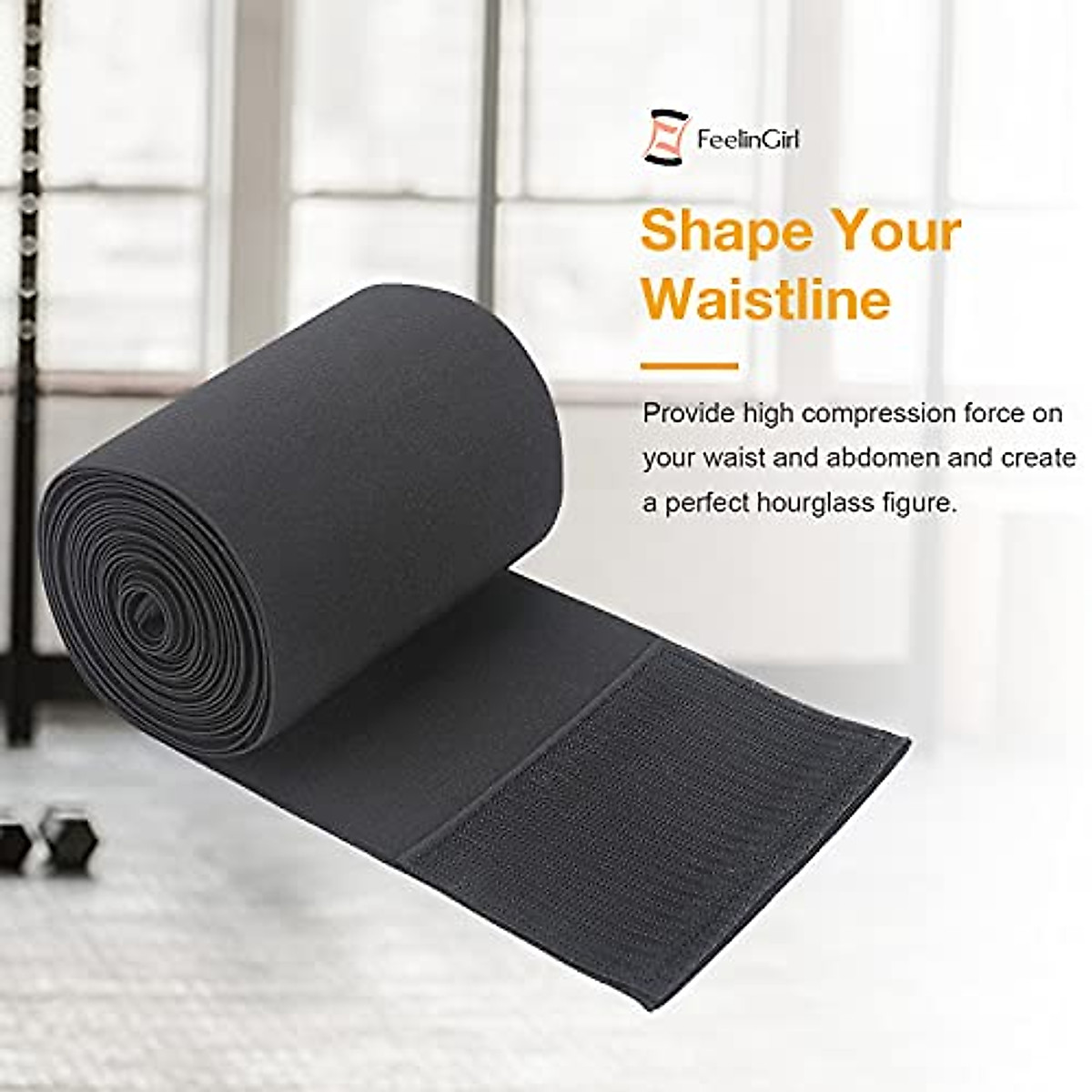 FeelinGirl Waist Trainer for Women Bandage Wrap Sauna Belt Long Torso Tummy Wraps Belly Body Shaper Waist Trimmer Belt