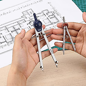 Mr. Pen- Professional Geometry Set Metal Compass, 7 pcs, Geometry Precision Tool Set with Shatterproof Storage Box, Drafting Tools & Drafting Kits, Circle Drawing Tools for Engineers Students
