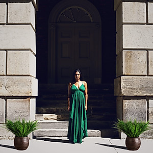 Grand Verde Wheat Grass Artificial Plants Bulk Faux Stems Greenery Shrubs Green Leaves UV-Resistant Real Touch Plastic Bush 20” Tall DIY Decoration Outdoors, 6pcs