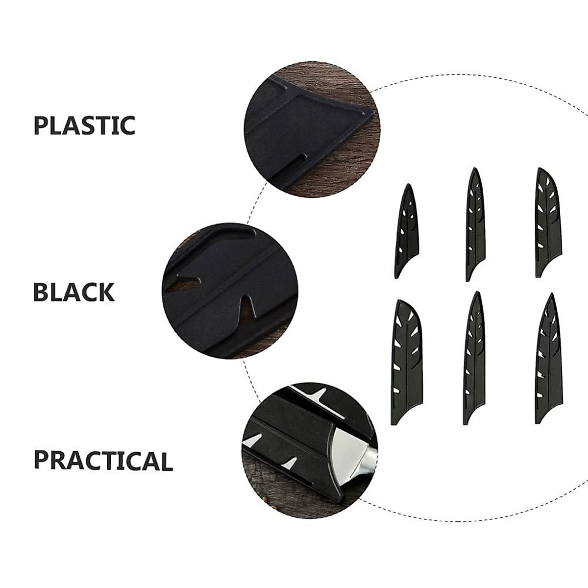 Plastic Cutlery Plastic Knife Universal Paring Knife Blade Guards Protectors Chef Vegetable Knife Cover for Home Kitchen Shop Suitcase Suitcase Pocket Protector