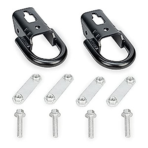 WEILEITE Front Bumper Tow Hook Shackles Compatible with Ford F150 2009-2016 Replace FL3Z-17N808-A(2Pcs,Black)