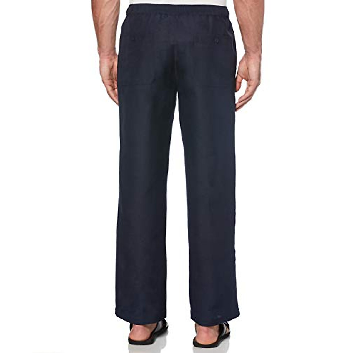 Cubavera Men's Linen-Blend Pants with Drawstring (Size Small - 5X Big & Tall), 2X/30" Inseam, Dress Blues Navy