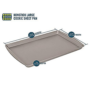 G & S Metal Products Company OvenStuff Nonstick Large Cookie Sheet Pan, Set of 2, grey