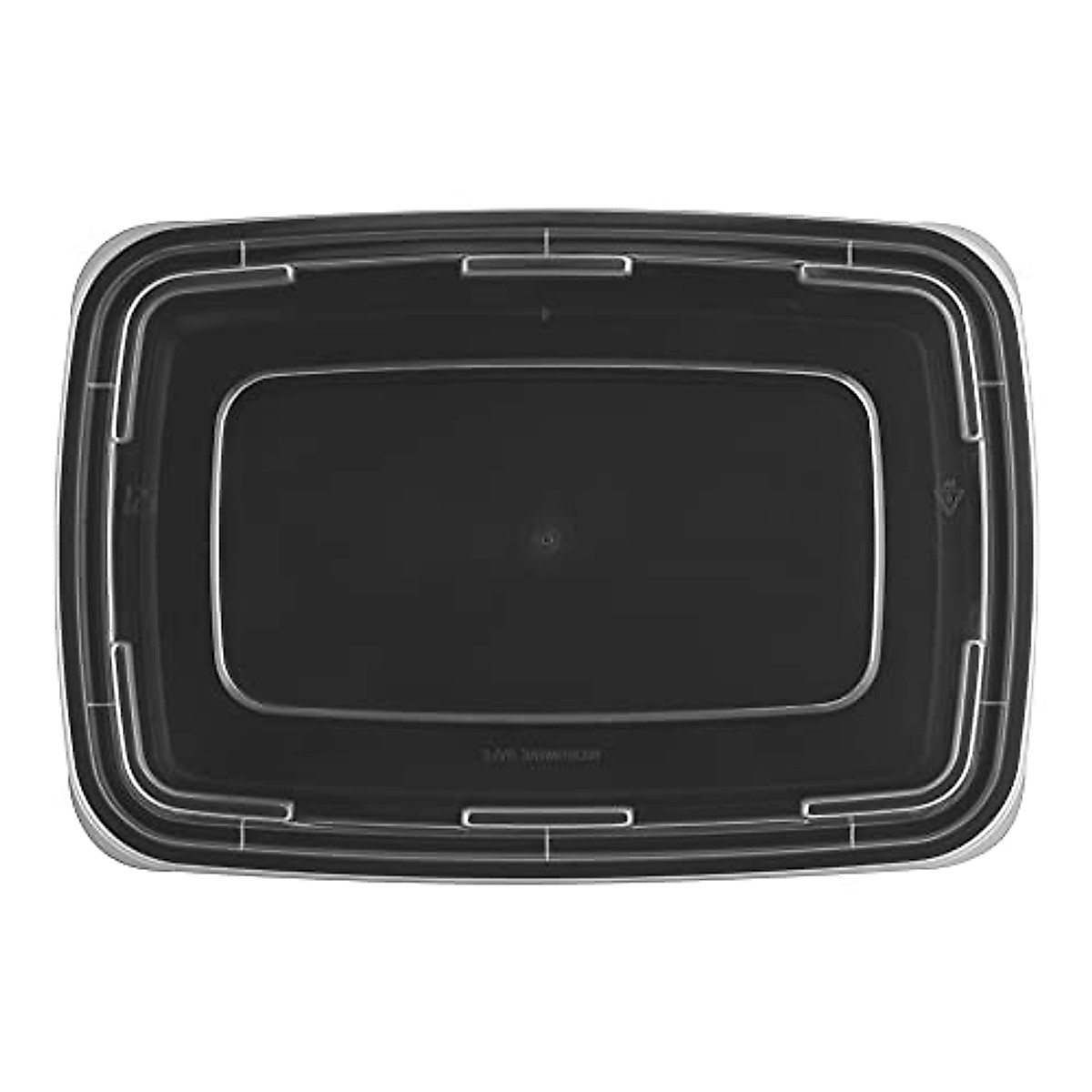 TIYA Takeout Food Containers - 28 oz Bulk 150 Pack with Lids - Rectangular Plastic Food Storage - Reusable Microwavable Dishwasher Safe Restaurant Set - Leak Proof for To-Go & Meal Prep