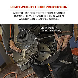 Ergodyne Skullerz 8945F(x) Universal Bump Cap Insert with Extra Venting, Fits Into Any Baseball Hat, Charcoal