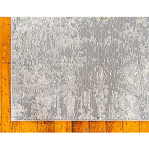 Unique Loom Estrella Collection Distressed, Abstract, Dark Colors, Modern Area Rug, 3 ft 3 in x 5 ft 3 in, Gray/Beige