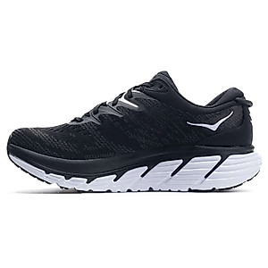 HOKA ONE Women's Gaviota Shoes, Black White, 7.5