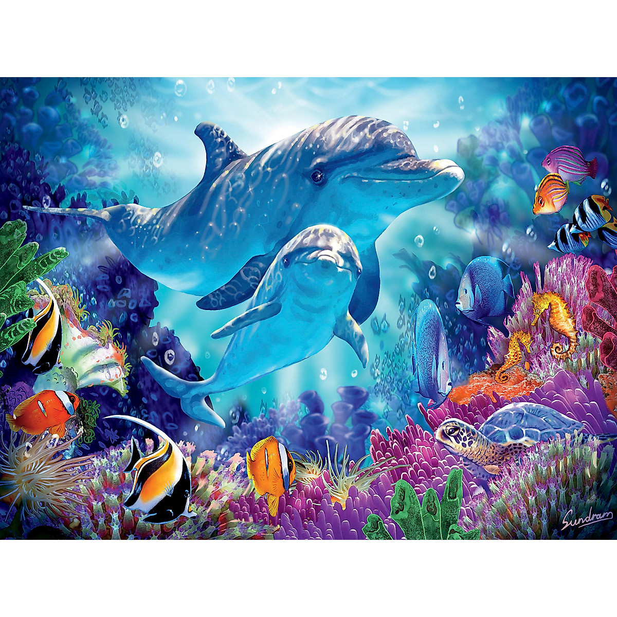Ceaco - 8 in 1 Multipack - Seaside - (2) Round 300 Piece, (4) 550 Piece, (1) 750 Piece (1) 1000 Piece Jigsaw Puzzles
