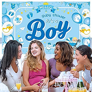 DPKOW It's a Boy Banner for Boy Baby Shower Decoration, Baby Shower Indoor House Decoration, Baby Shower Backdrop Decoration Wall Room Baby Shower