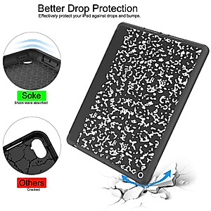 Soke for iPad 10.2 Case with Pencil Holder for iPad 9th Generation 2021/8th Gen 2020/7th Gen 2019-Premium Shockproof Case with Soft TPU Back Cover & Auto Sleep/Wake for iPad 10.2 Inch,Book Black