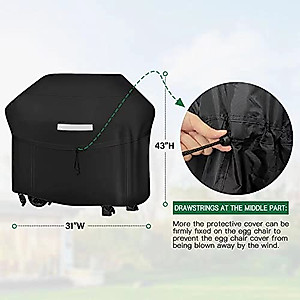 Grill Cover, BBQ Grill Cover 31 inch, Waterproof, Weather Resistant, Rip-Proof, Anti-UV, Fade Resistant, with Adjustable Velcro Strap, Gas Grill Cover for Weber, Char Broil, Nexgrill Grills and More