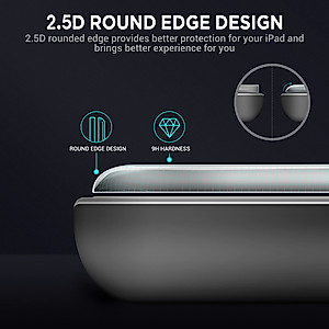 KingBlanc [1-Touch Installation Screen Protector for iPad 9th/8th/7th Generation 2021/2020/2019 10.2 Inch/10.5 inch iPad Air 3rd Gen 2019/iPad Pro 10.5 2017 Tempered Glass with Auto Alignment Kit