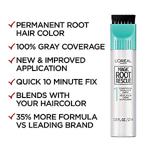 L’Oréal Paris Magic Root Permanent Hair Color, 10 Minute Hair Dye Kit to Rescue Roots with 100% Gray Hair Coverage, 7 Dark Blonde, 2 Pack (Packaging May Vary)